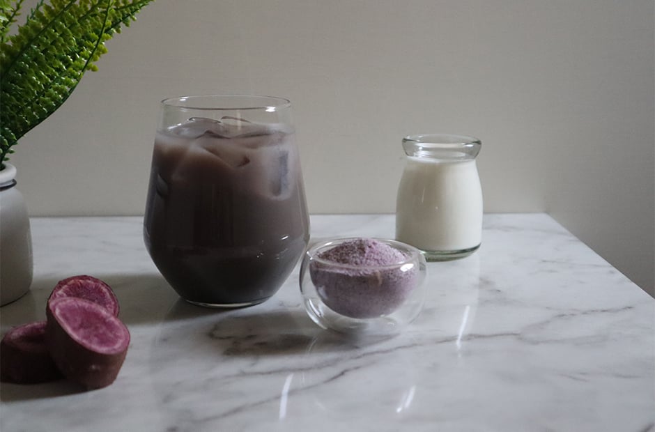 Bamboo Charcoal Purple Potato Milk Tea | ALLWIN FOOD CO.,LTD