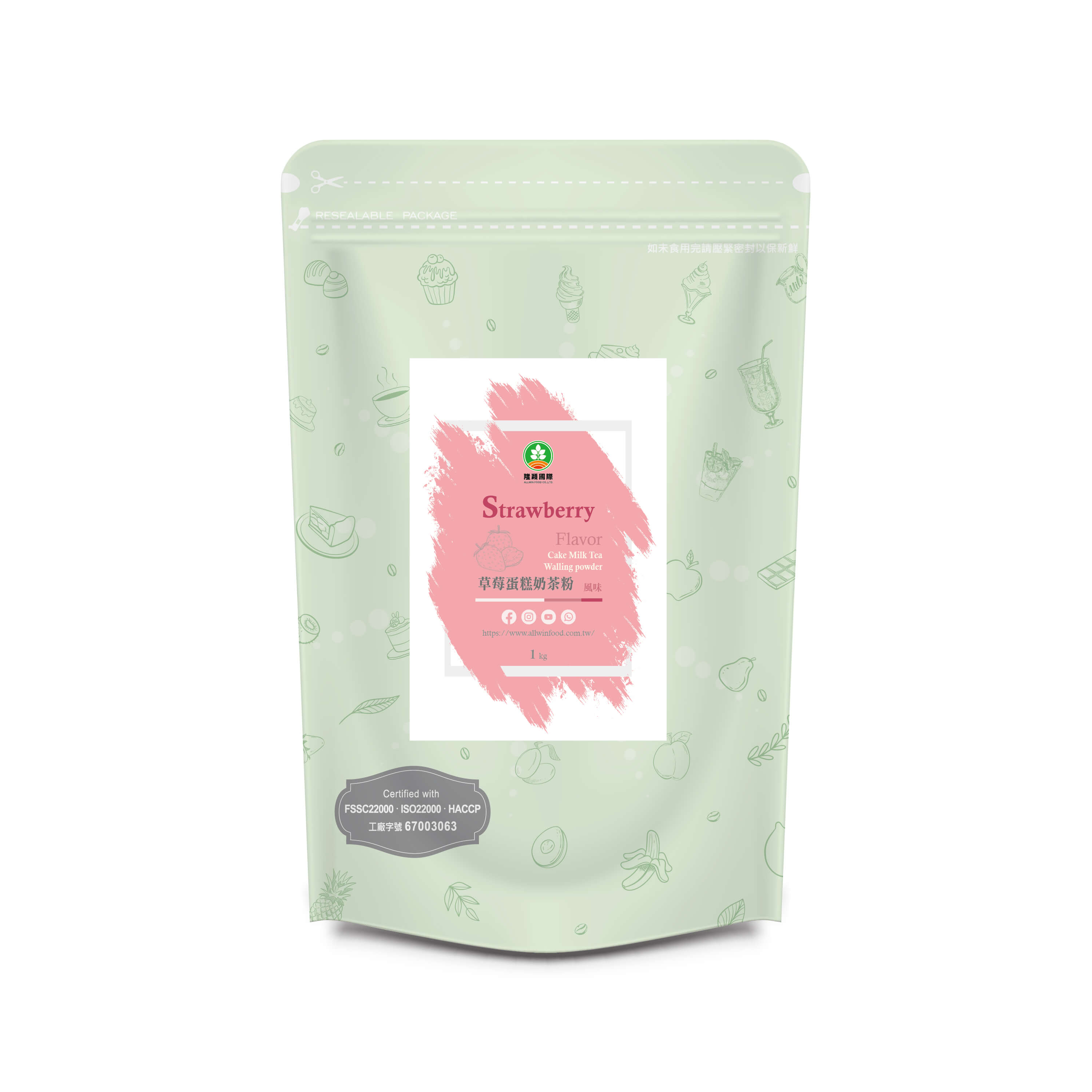 Strawberry Cake Milk Tea Walling Powder | ALLWIN FOOD CO.,LTD Strawberry Cake Milk Tea Walling Powder | ALLWIN FOOD CO.,LTD